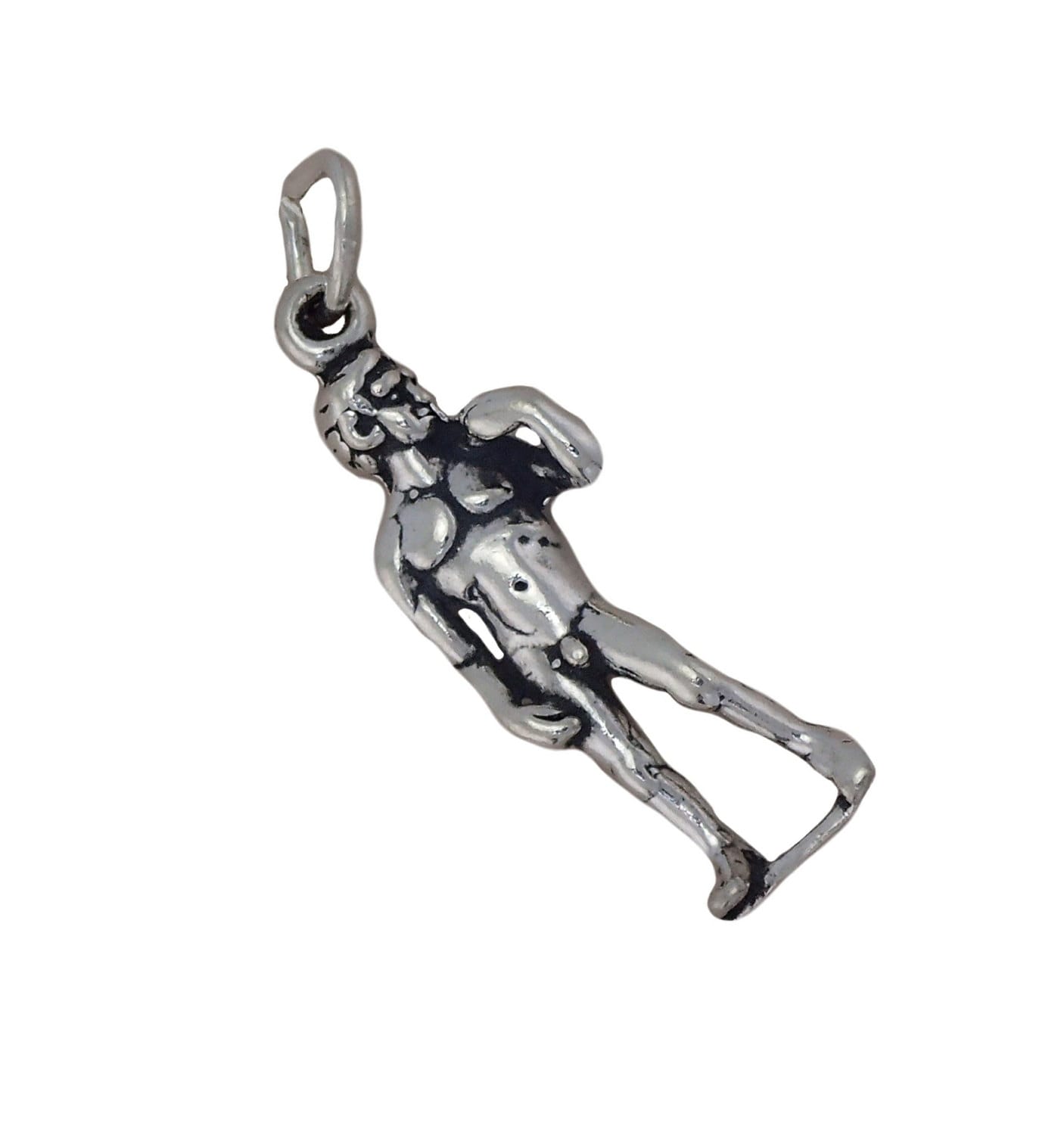 Michelangelo's David Statue Charm Sterling Silver Pendant 3D - Etsy