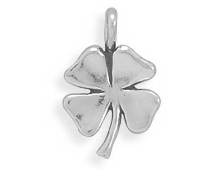 Sterling Silver Lucky Four Leaf Clover Charm Pendant Good Luck | Etsy