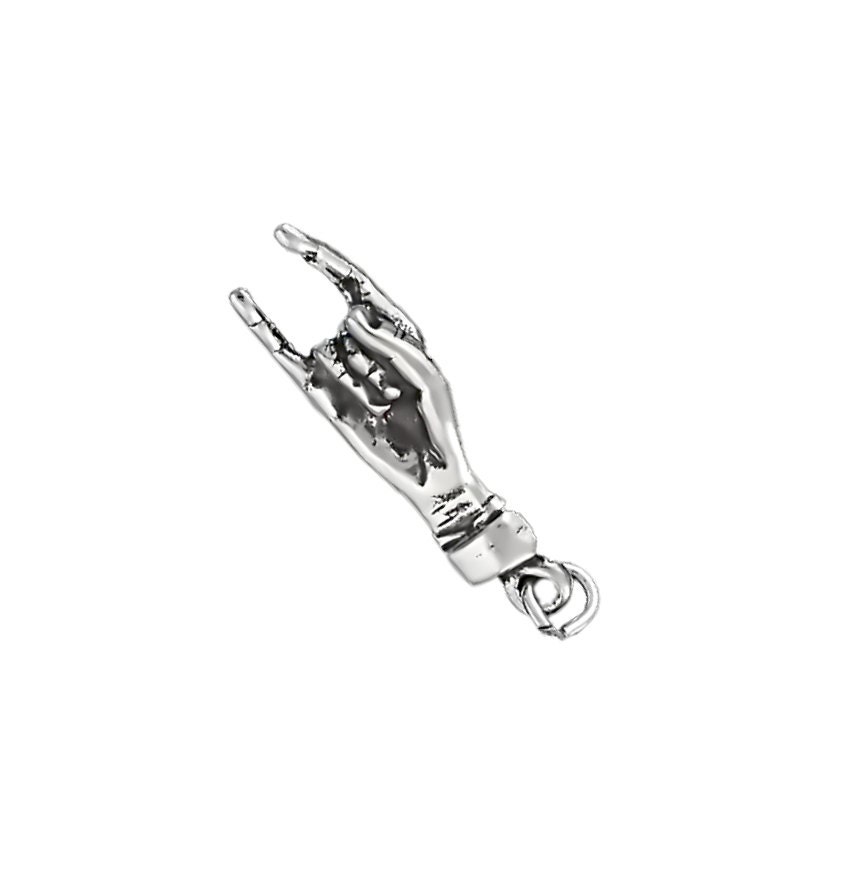Italian Hand Charm Sterling Silver Mano Cornuto Good Luck Pendant 3D - Etsy