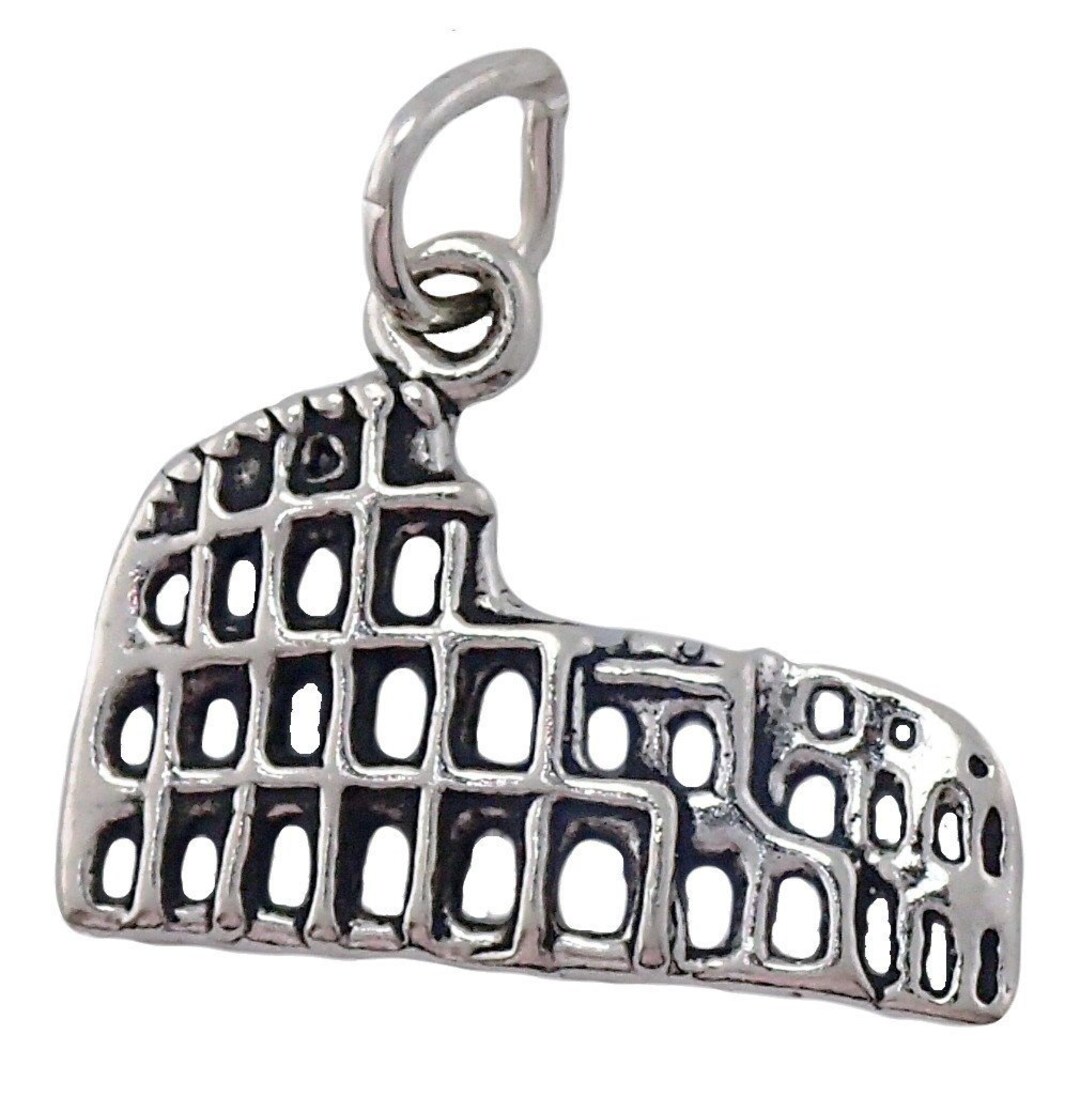 Roman Colosseum Charm Sterling Silver Pendant Italy - Etsy