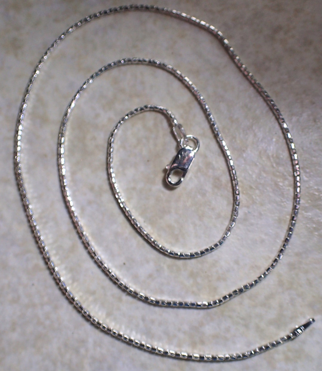 Diamond Cut Popcorn Chain 925 Sterling Silver 1.2mm Width 20" 24 ...