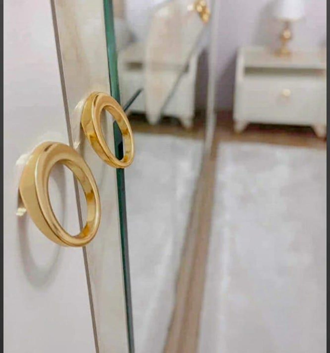 Gold Ring Cabinet Handle 32mm – Vintage Drawer Pull, Modern Kitchen ...
