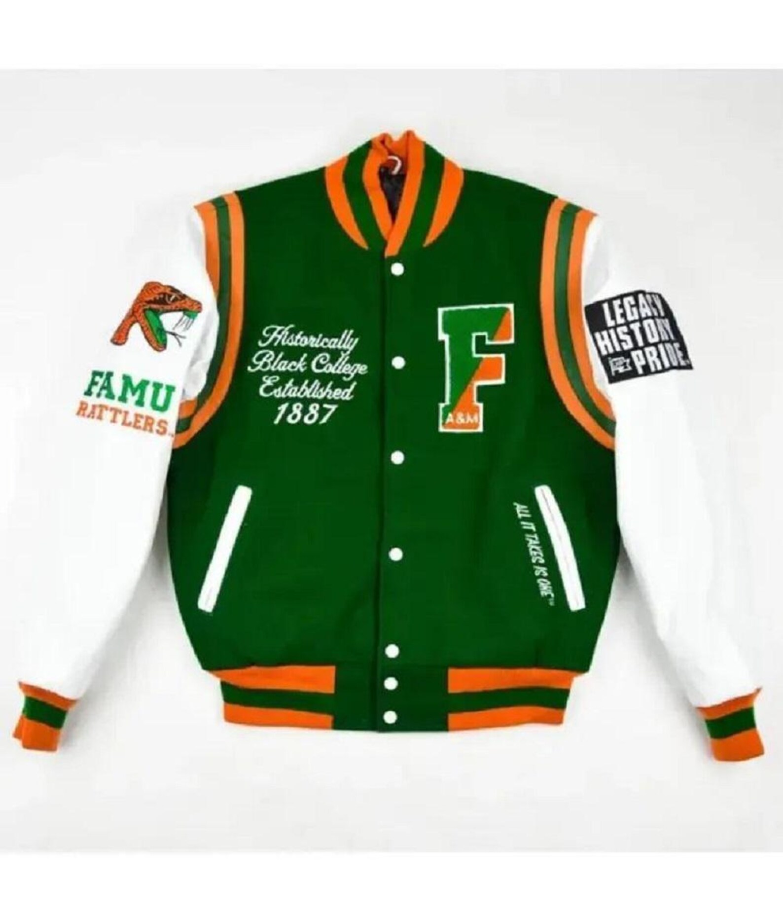 Florida Leather A&M University Jacket: FAMU Letterman Style - Etsy