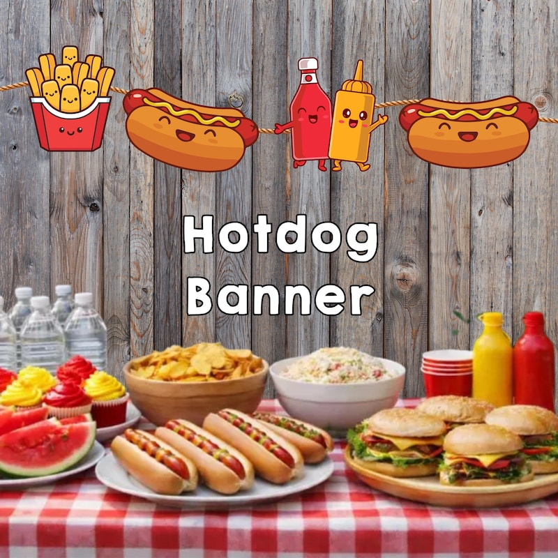 Hotdog Themed Party Decor - Etsy