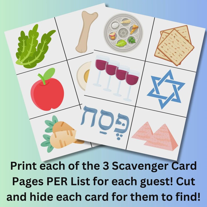 Passover Scavenger Hunt Game, Passover Treasure Hunt, Jewish Holiday ...