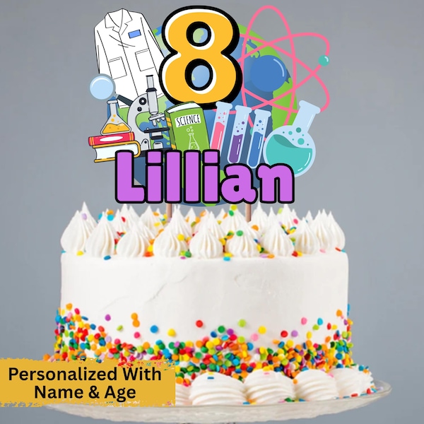 Science Cake Topper - Etsy