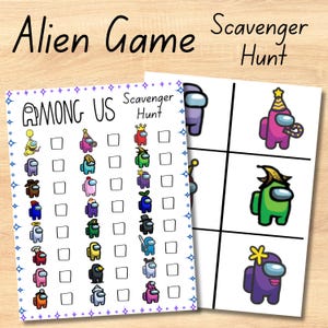 Among Alien Video Game Scavenger Hunt, Imposter Treasure Hunt, A+mong ...