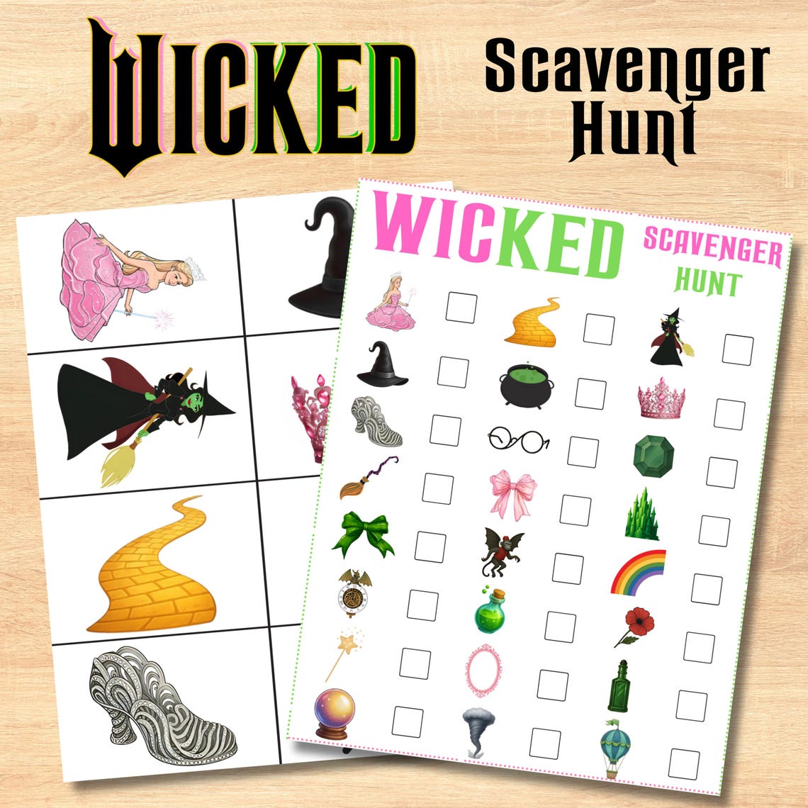 Wicked Themed Scavenger Hunt, Princess Scavenger Hunt Game, Wicked ...