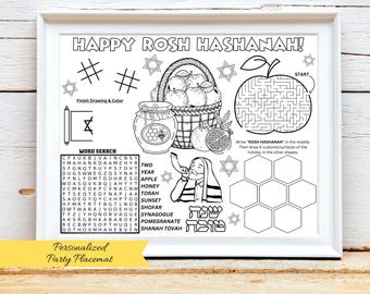 Rosh Hashanah Coloring Pages - Etsy