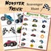 Monster Truck Scavenger Hunt Game: Printable Birthday Party Activity ...