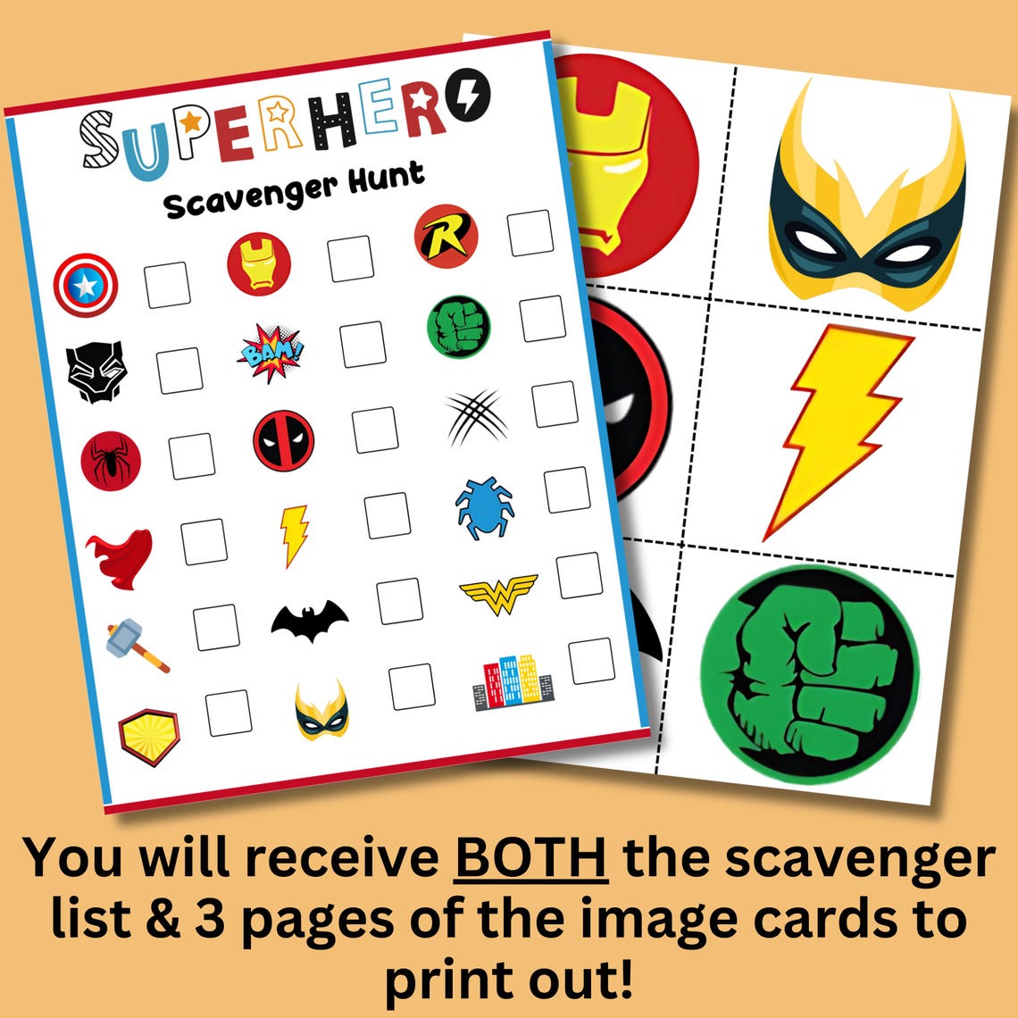 Superhero Scavenger Hunt, Superhero Game, Superhero Birthday, Superhero ...