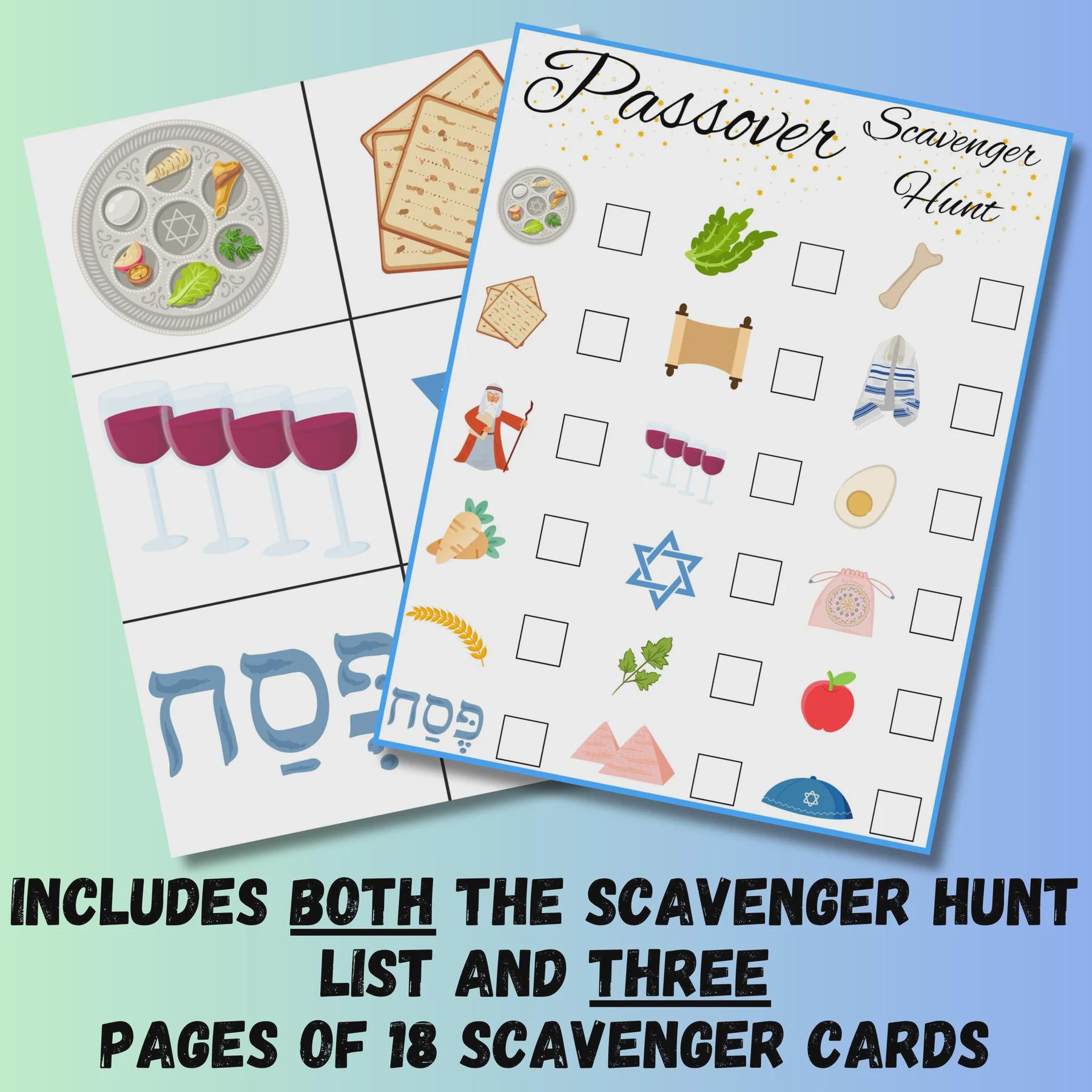 Passover Scavenger Hunt Game, Passover Treasure Hunt, Jewish Holiday ...