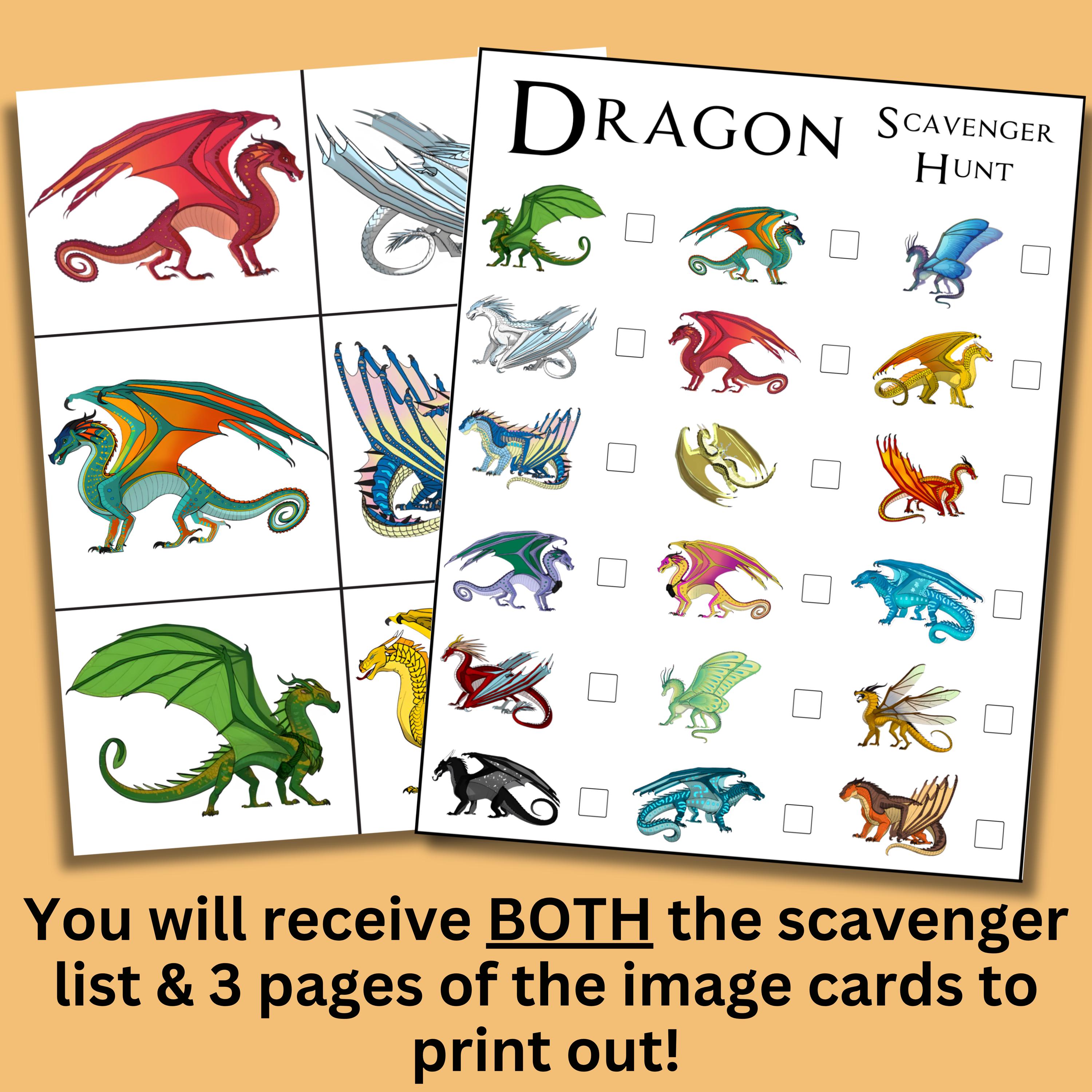 Dragon Scavenger Hunt, Dragon Party Games, Dragon Book Lovers Birthday ...