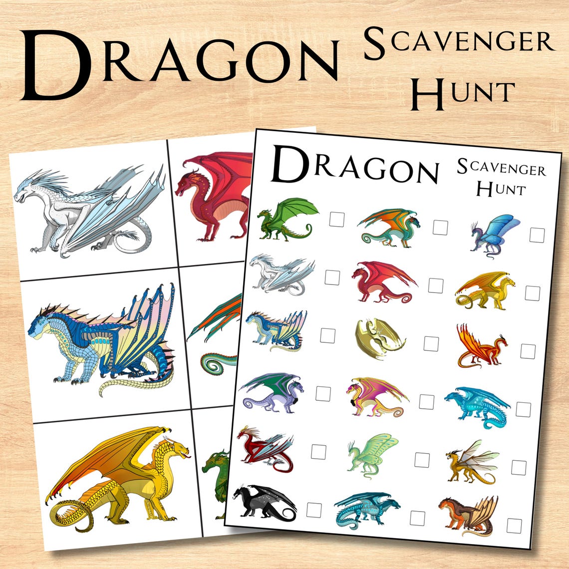 Dragon Scavenger Hunt, Dragon Party Games, Dragon Book Lovers Birthday ...