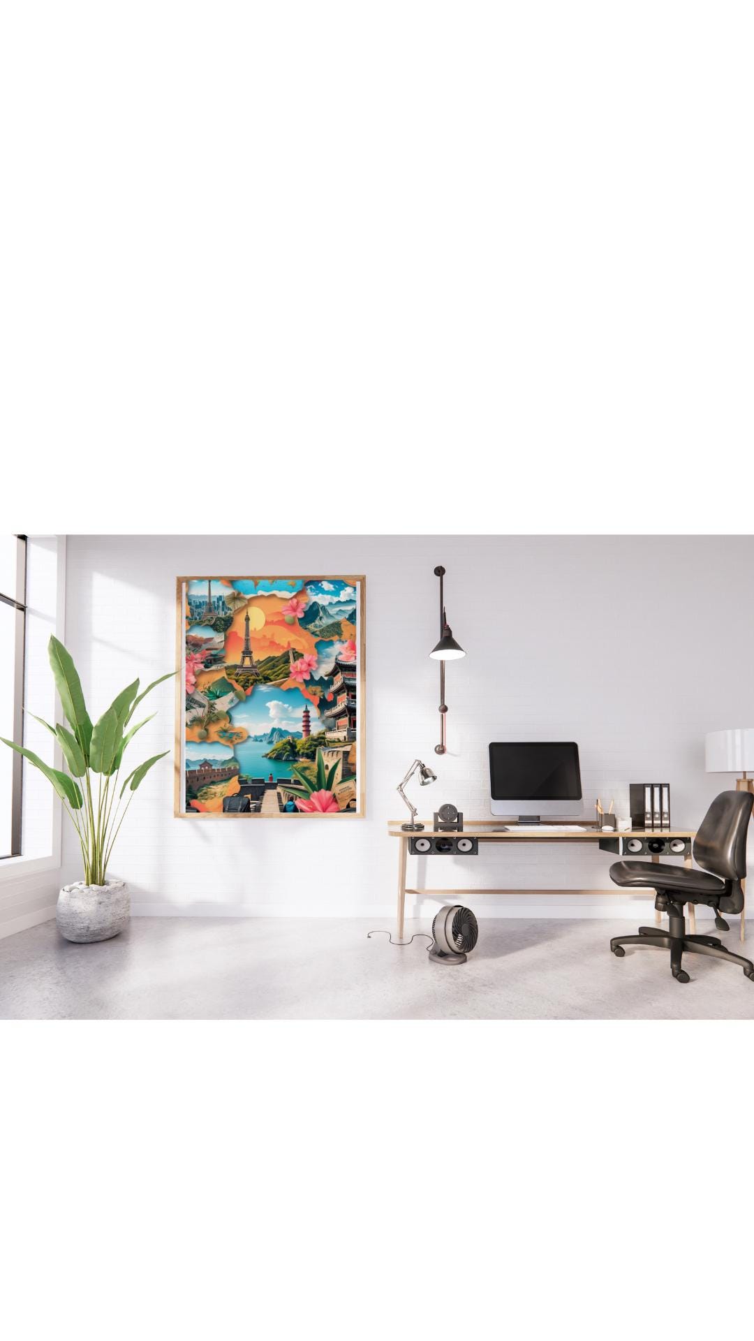 Wanderlust Travel Collage: World Explorer Printable Wall Art & Phone ...