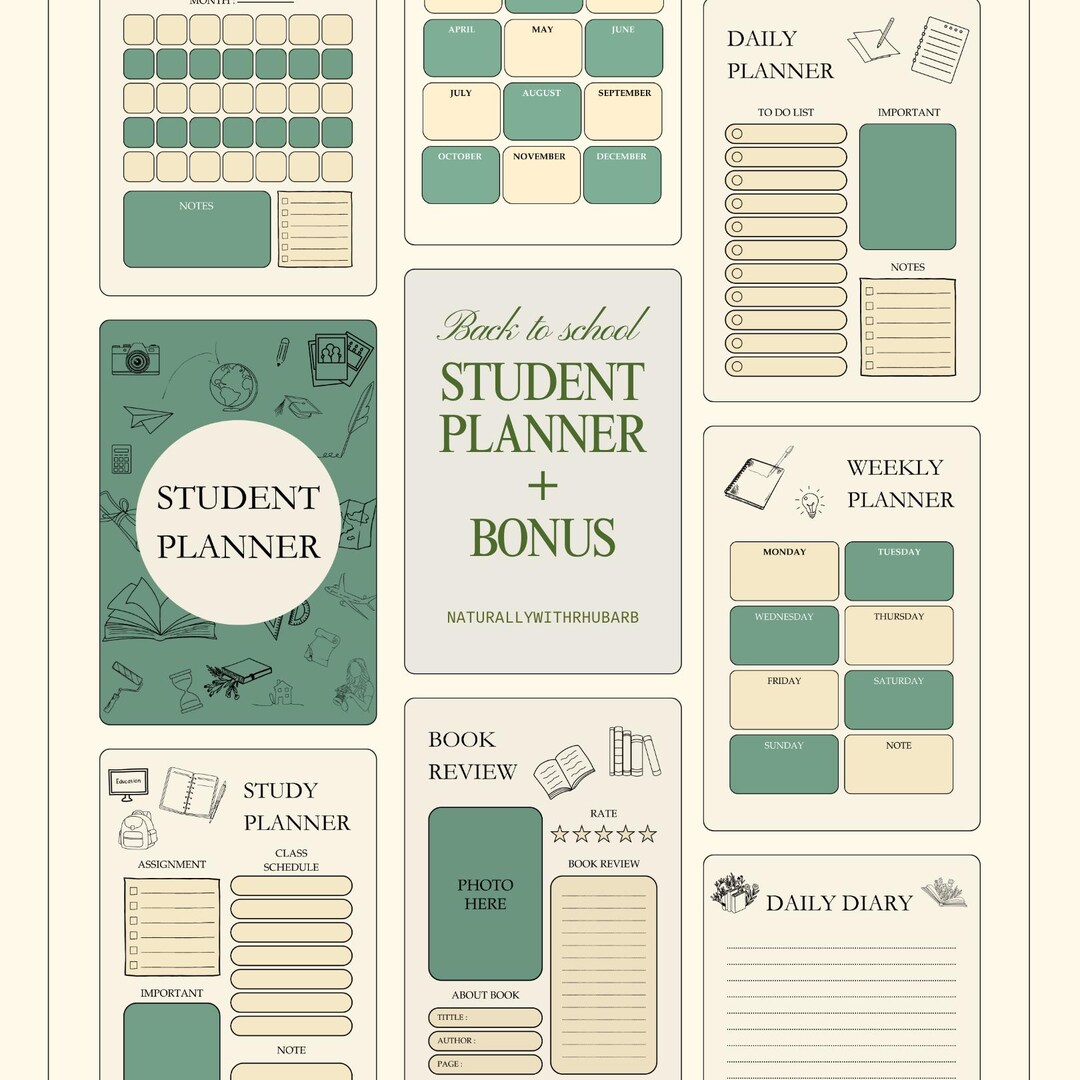 2025 Student Planner: Printable Academic Organizer With To-do List (PDF ...