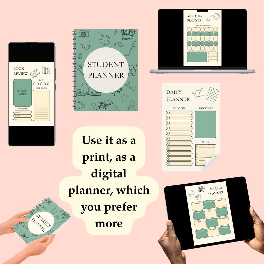 2025 College Student Planner: Printable Academic Organizer (PDF Study ...