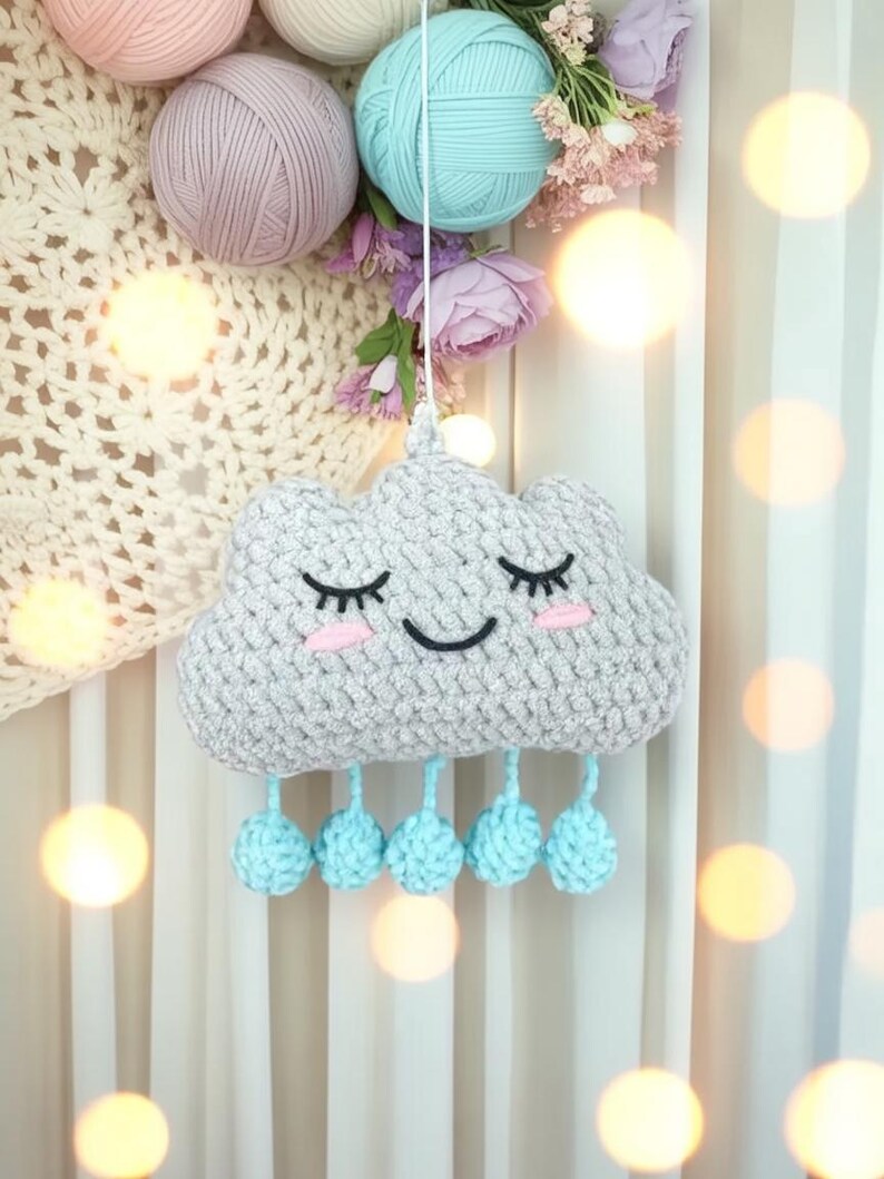 Weather Keychain Crochet Pattern PDF 4in1, Sun Moon Star Cloud ...