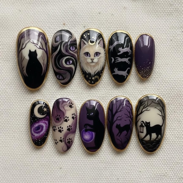 Cat Nails - Etsy