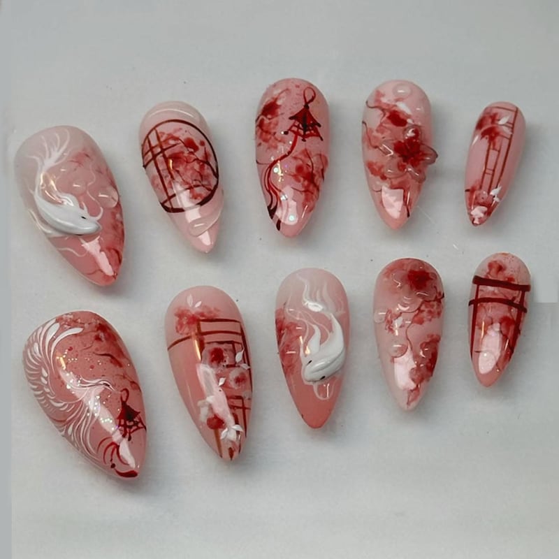Asian Long Nails - Etsy