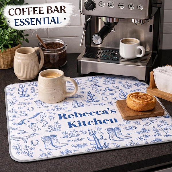 Coastal Dish Drying Mat - Etsy