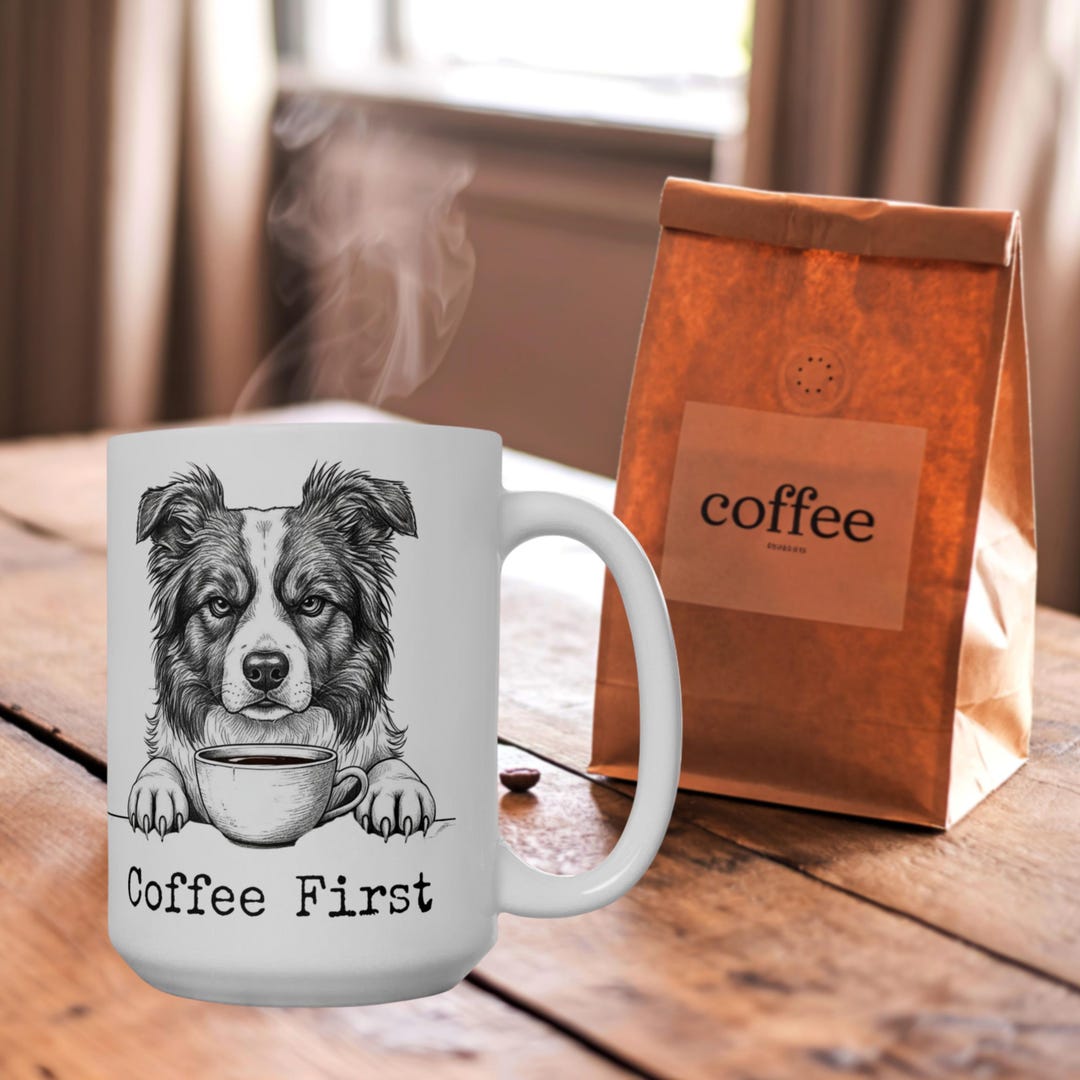 Grumpy Border Collie Coffee Cup I Hilarious 11oz or 15oz Ceramic Mug ...