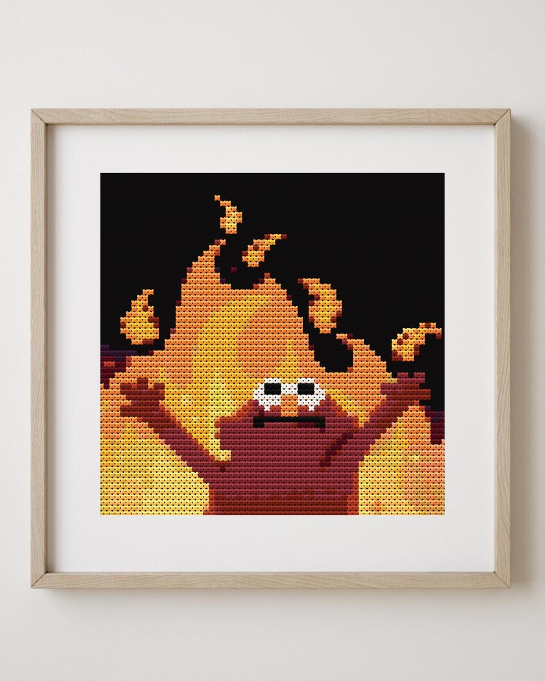 Elmo on Fire Cross Stitch Pattern - Etsy