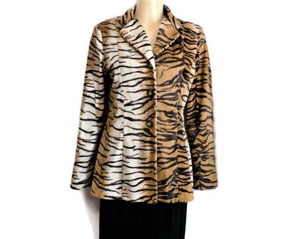 Tiger Print Blazer - Etsy