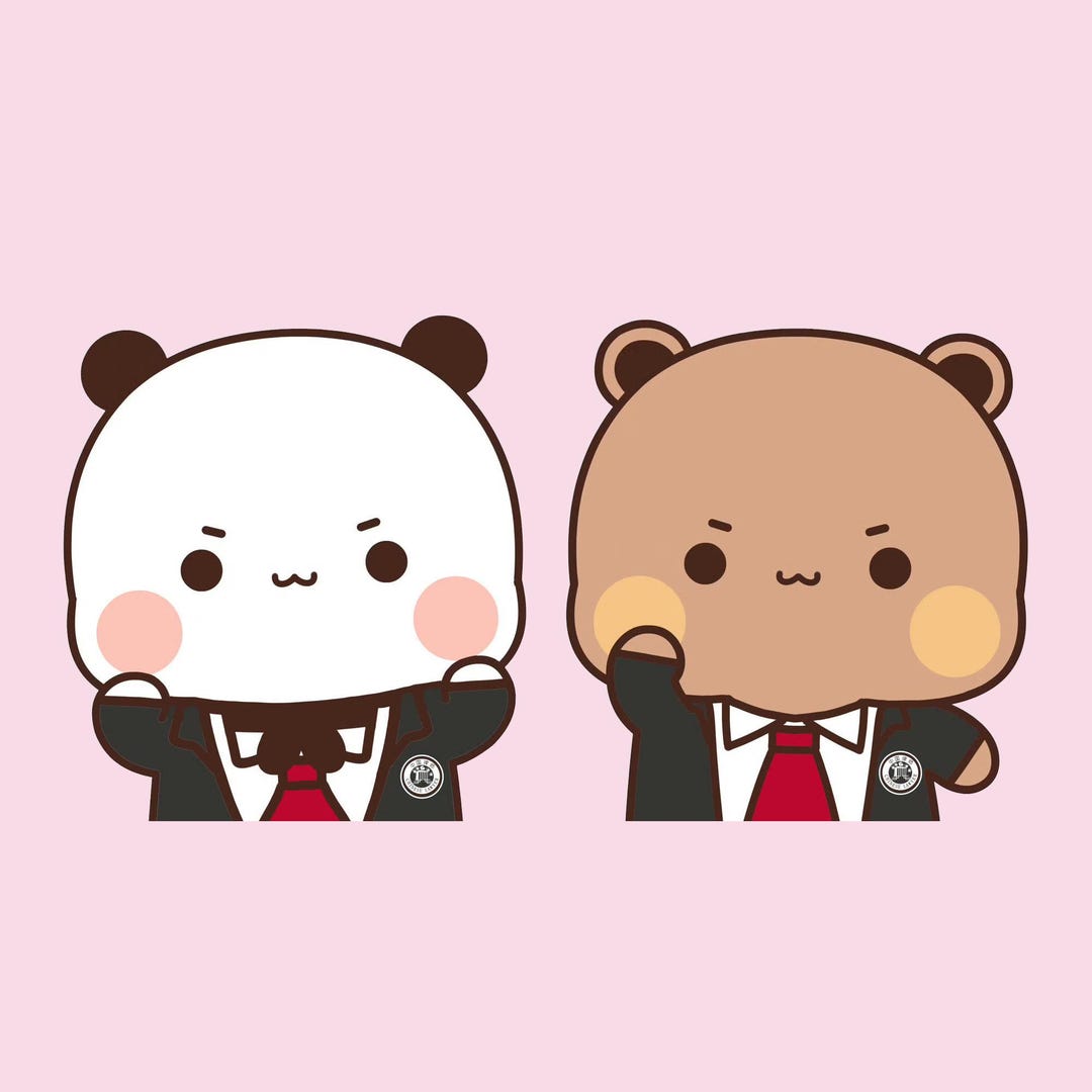Bubu and Dudu Bear Panda Couple Love PNG Images High Definition, Kawaii ...