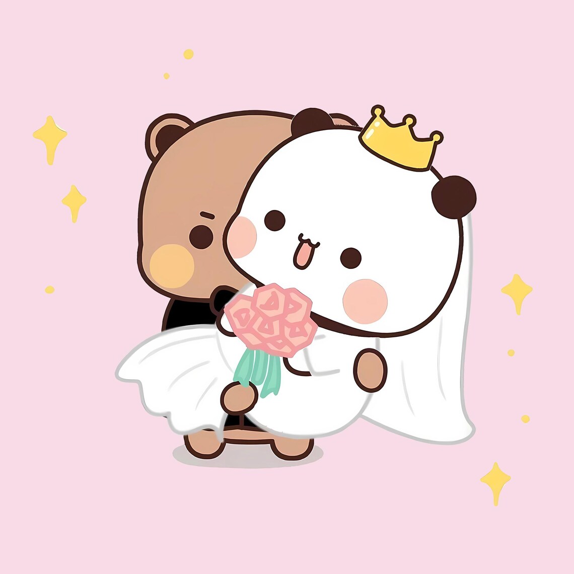 Bubu and Dudu Bear Panda Couple Love PNG Images High Quality, Cute Dudu ...