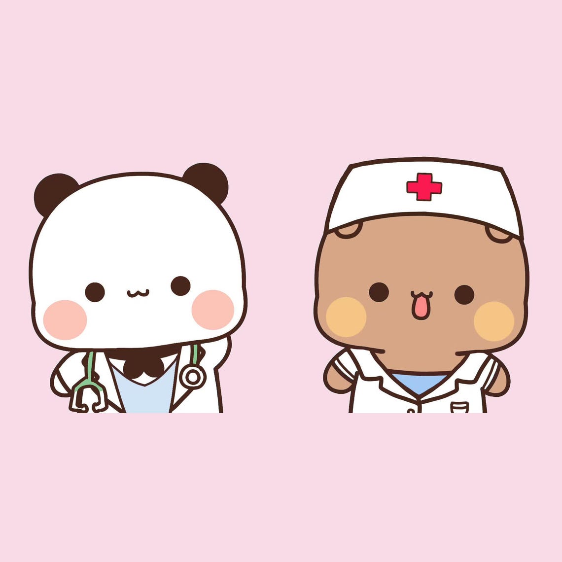 Bubu and Dudu Bear Panda Couple Love PNG Images High Definition, Kawaii ...