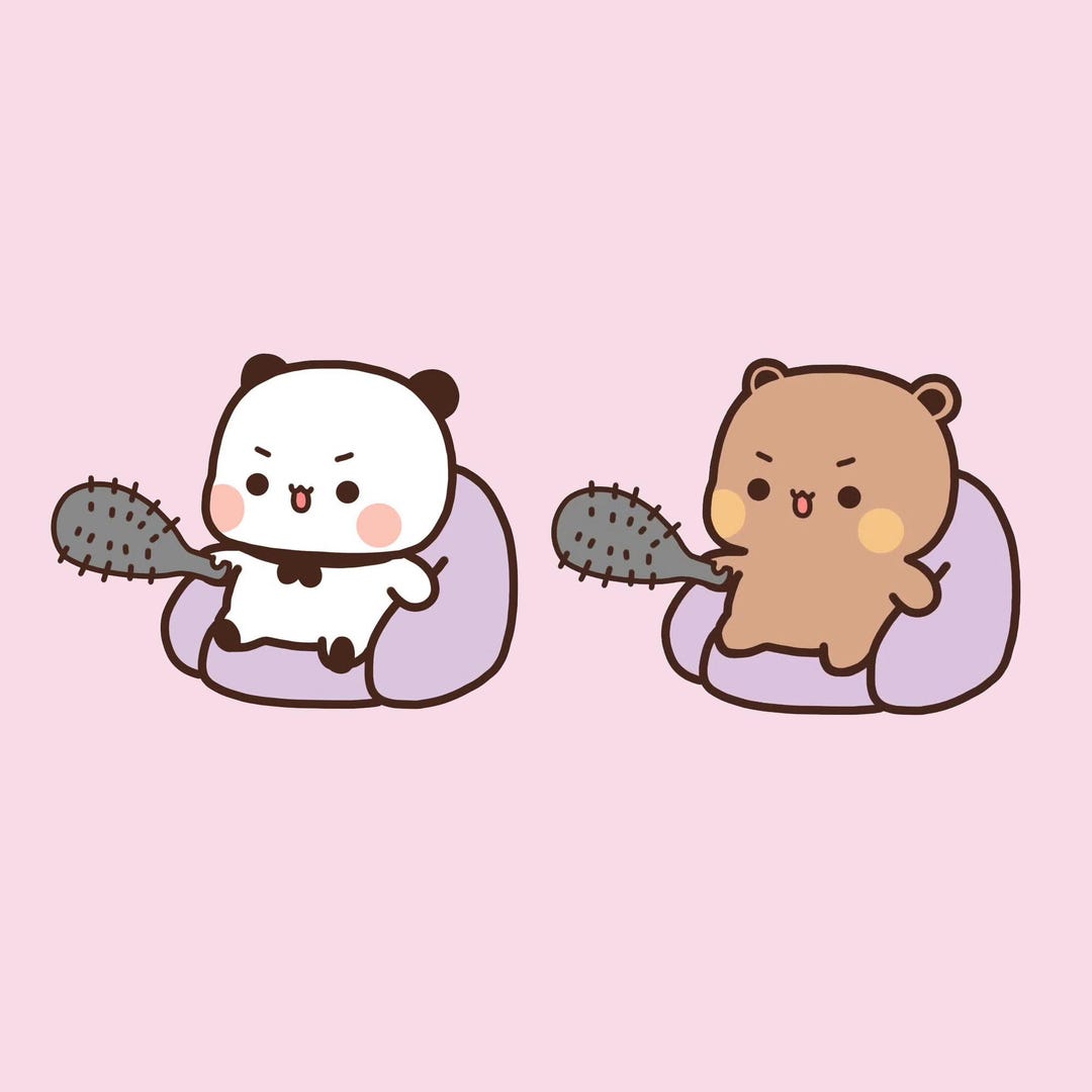 Bubu and Dudu Bear Panda Couple Love PNG Images High Definition, Kawaii ...