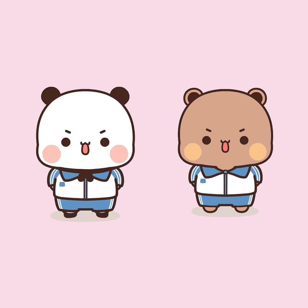 Bubu and Dudu Bear Panda Couple Love PNG Images High Definition, Kawaii ...