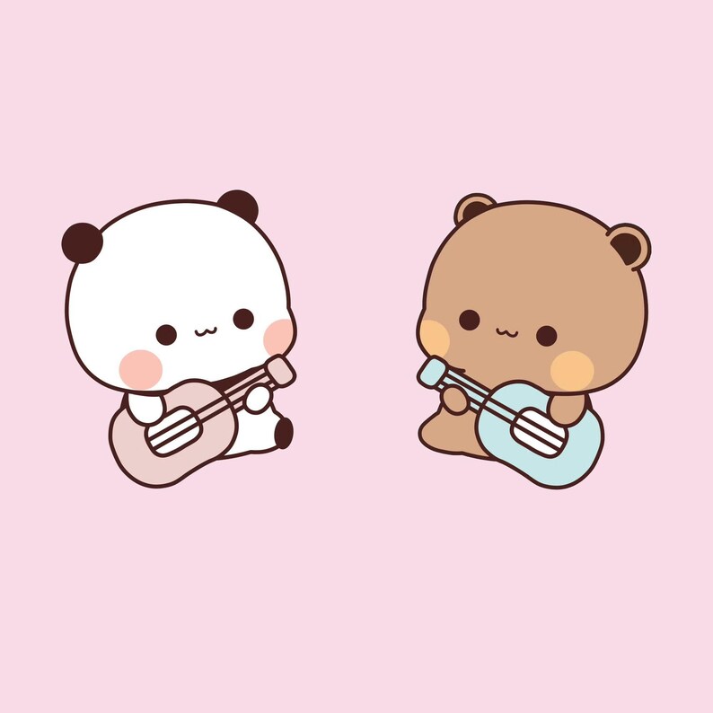 Bubu and Dudu Bear Panda Couple Love PNG Images High Definition, Kawaii ...