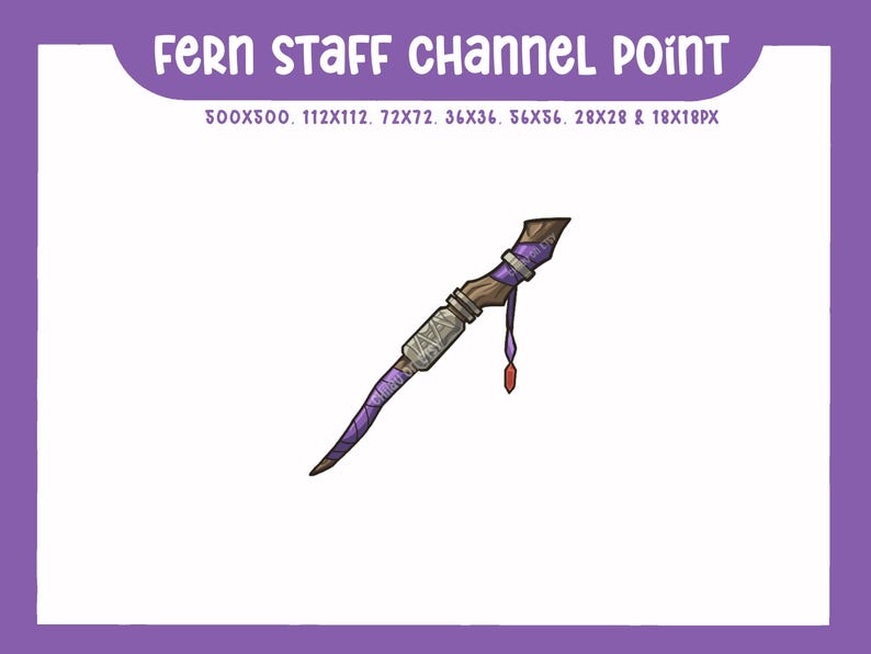 FERN’S STAFF Channel Point Emote, Twitch Sub/bit Badges, Anime Girl ...