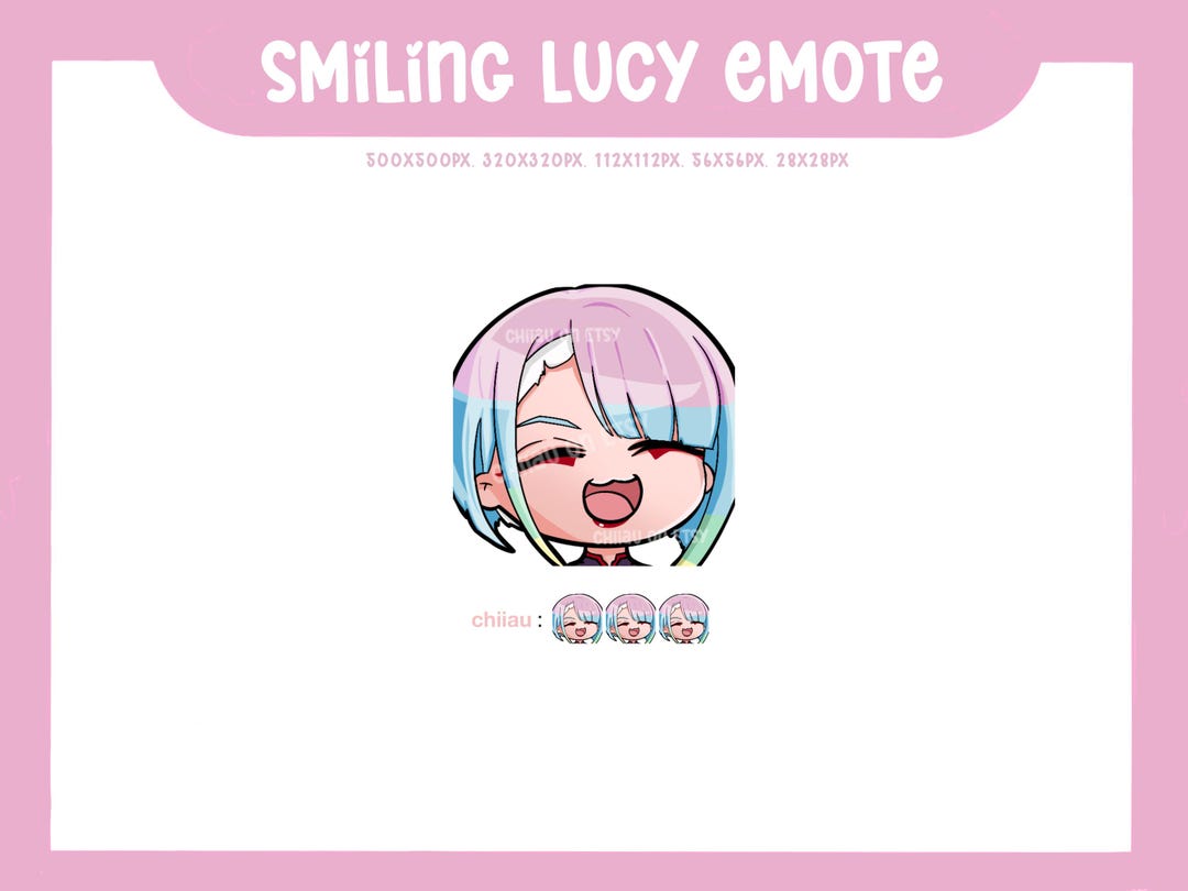 Lucy Cyberpunk Emote, Anime Girl Twitch Streamer, Discord Sticker ...