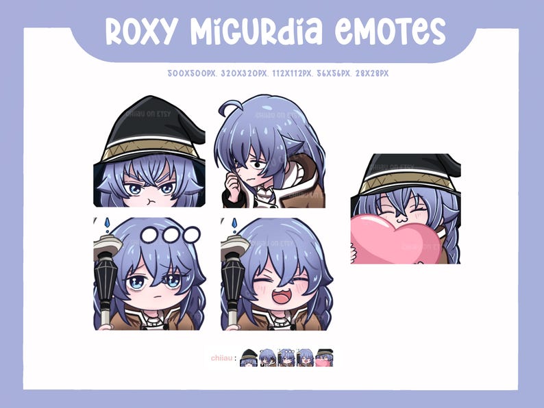 Roxy Migurdia Mushoku Tensei Emotes, Roxy Emotes, Twitch Sub Emote ...