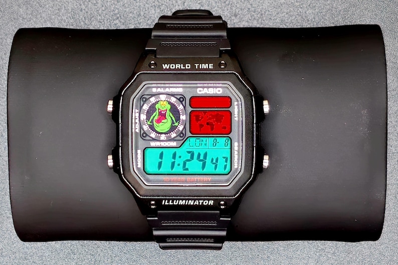 Casio AE1200 Royale Mod: Ghostbusters, Slimer, Custom Green and Red ...