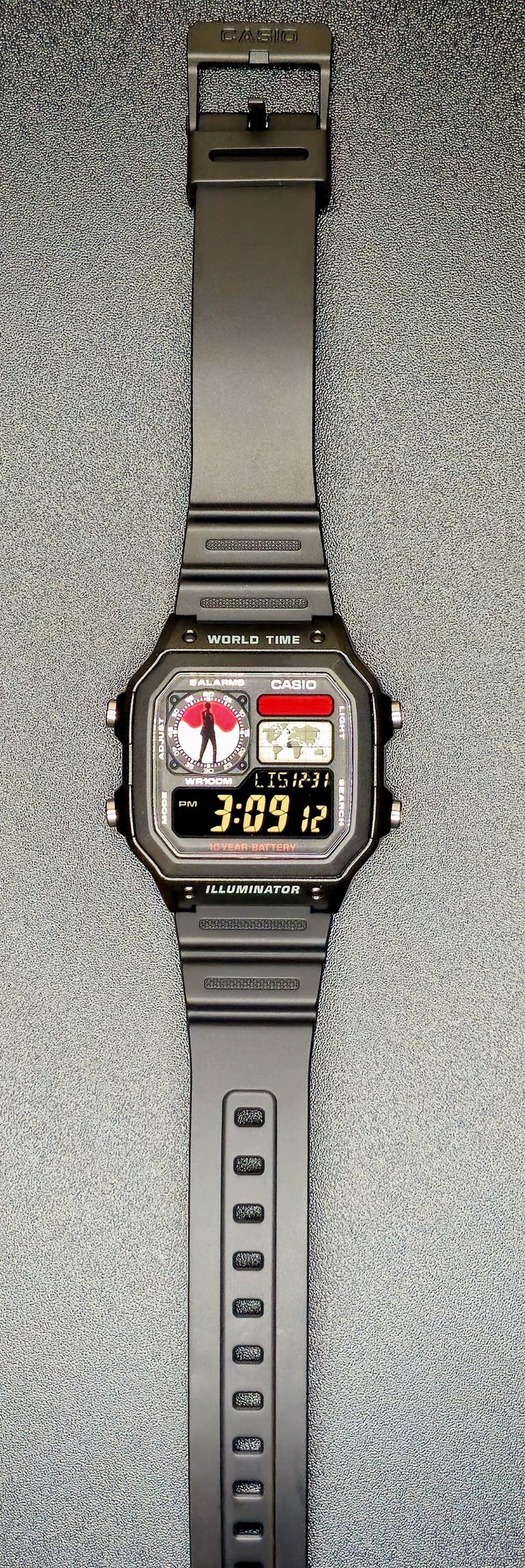 Custom Casio AE1200 “james Bond 007” Mod – World Time Digital Watch ...