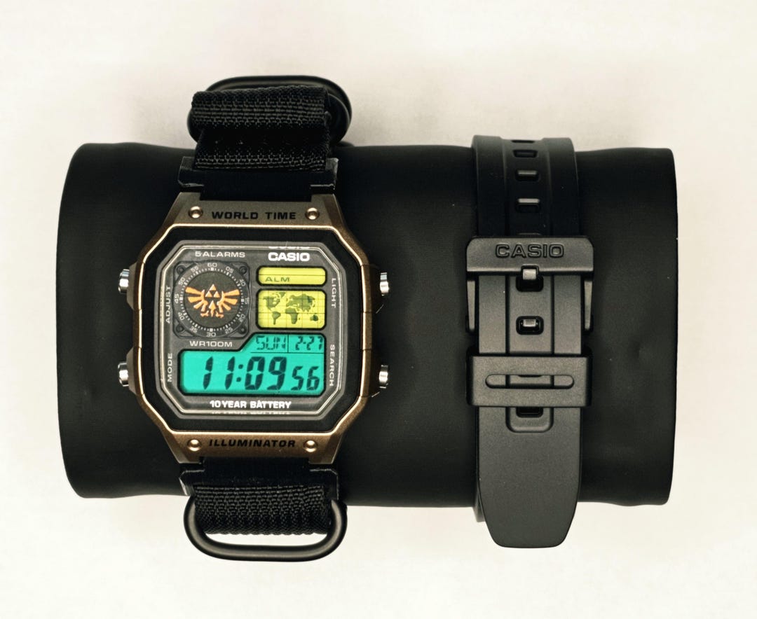 Custom Casio AE-1200 "zelda Triforce Edition" – World Time Digital ...