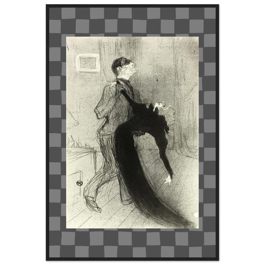 Classic Gothic Vaudeville Dancing Couple Print – Framed Vintage Wall ...