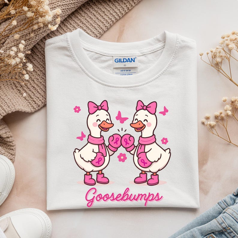 Breast Cancer Awareness T-shirt Sweatshirt Hoodie, Goosebumps Pink ...