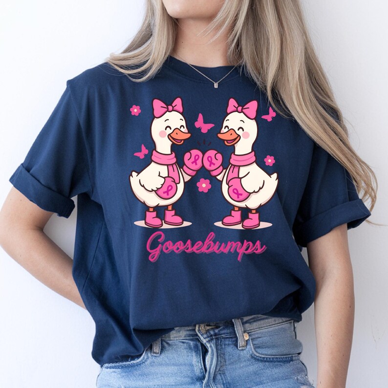 Breast Cancer Awareness T-shirt Sweatshirt Hoodie, Goosebumps Pink ...