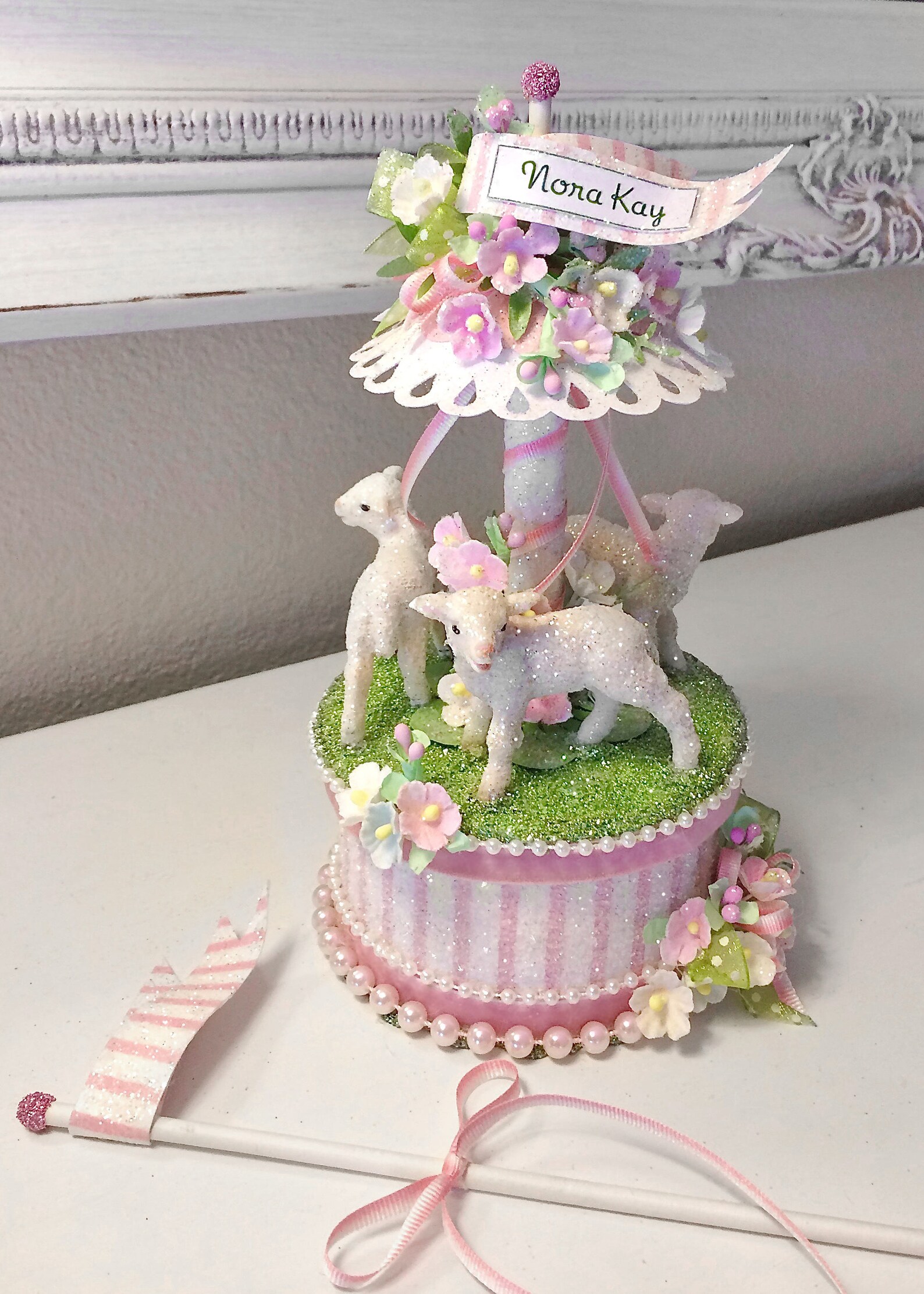 Baby Lamb Cake Topper, Keepsake Box, Baby Shower Topper, Birthday Cake ...