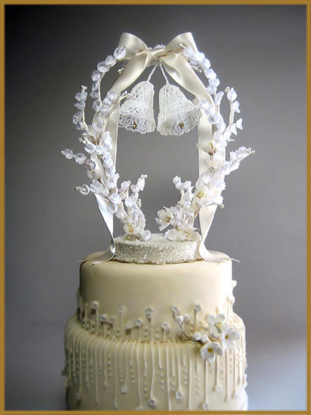 Vintage Wedding Bells Cake Topper - Etsy