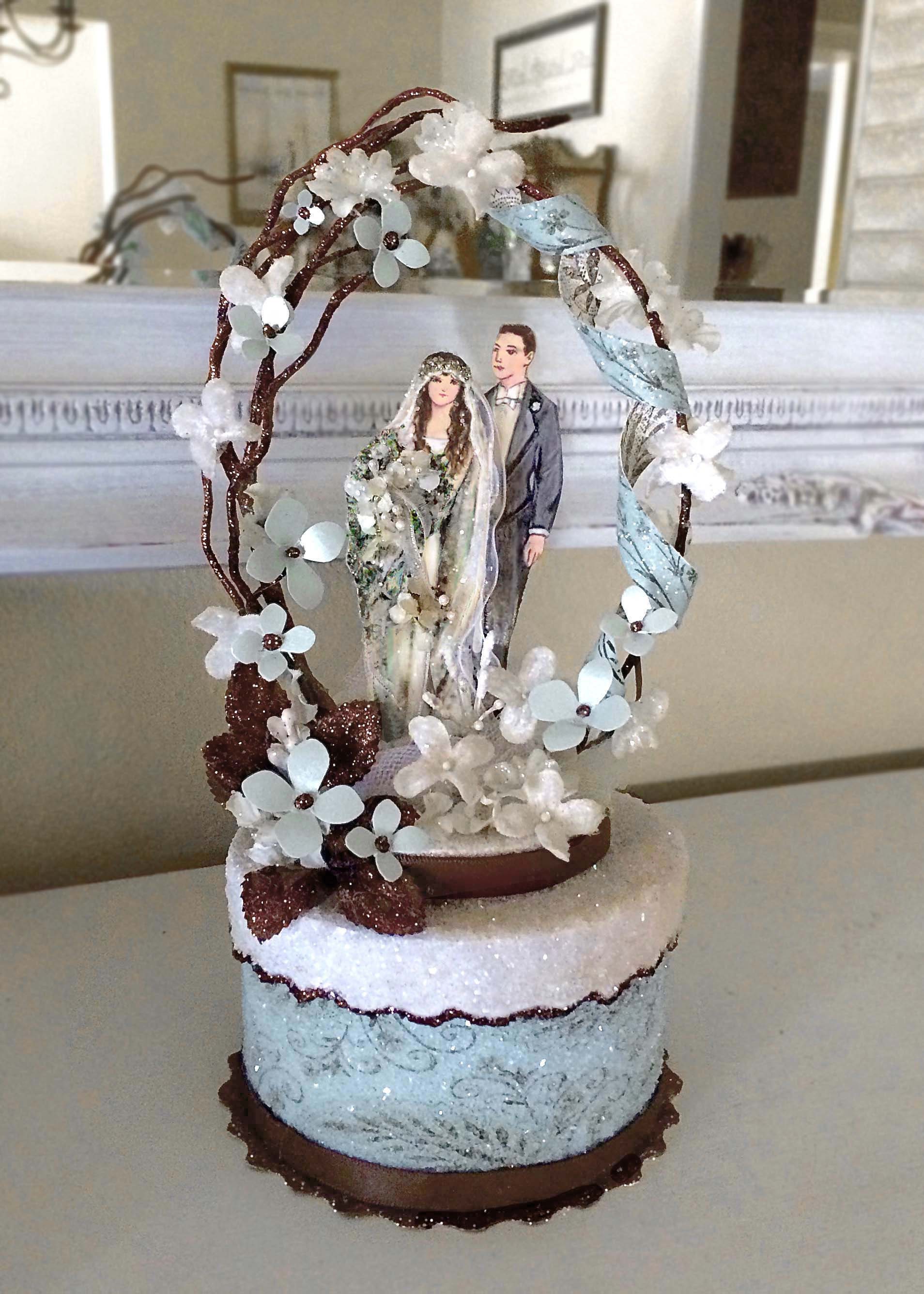 Blue Boho Chic, Vintage Bohemian Wedding Cake Topper - Etsy