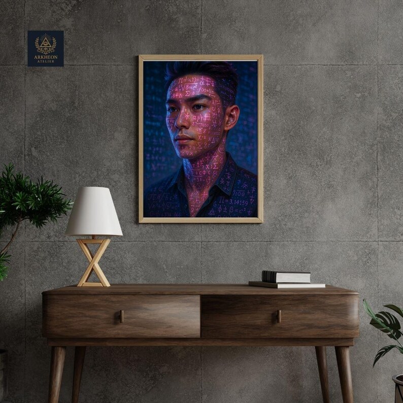Cyberpunk Sovereign Resonance Portrait – Lux Sacred Geometry Artwork ...