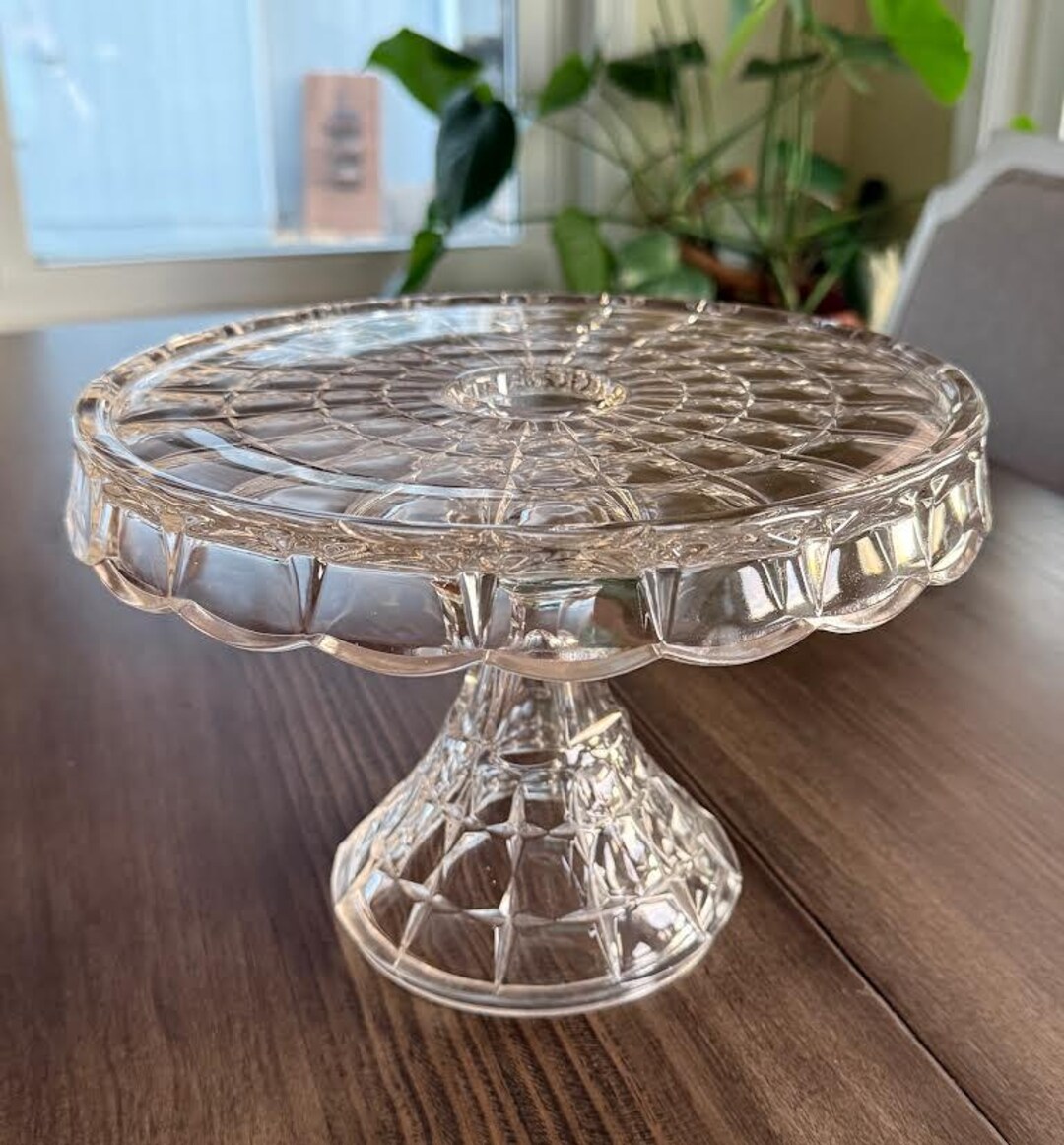 Indiana Glass "constellation " 10" Cake Stand With Rum Well - Etsy