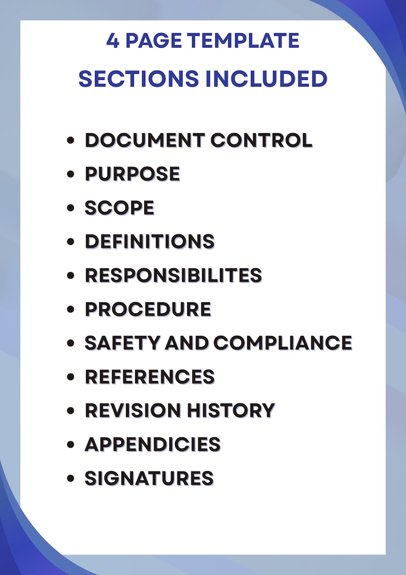 Professional SOP Documentation Template | SOP Document | Standard ...