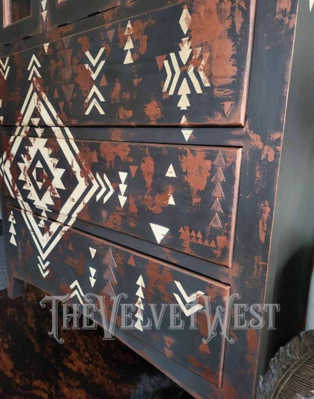 The Copper Ghost: Hand Painted Chest/cabinet - Western Luxe ...